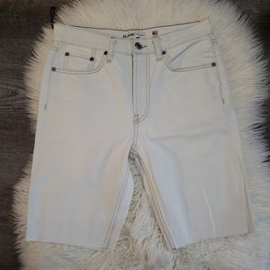 Re/Done | Shorts | Redone The 8s Long Short Raw Hem Bleach White Denim ...